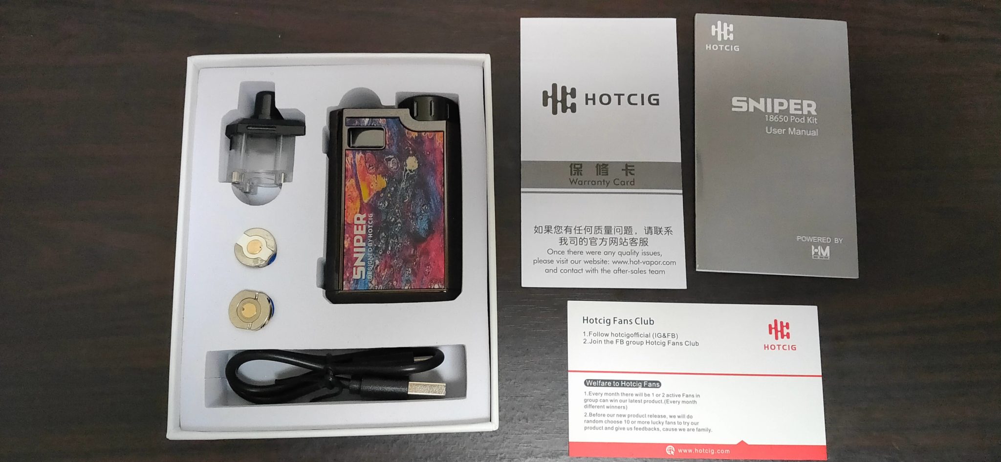 HOTCIG SNIPER 18650 Pod kitレビュー｜カスタマイズ性が高いPOD型を紹介 | スーパーベイパー SUPERVAPER